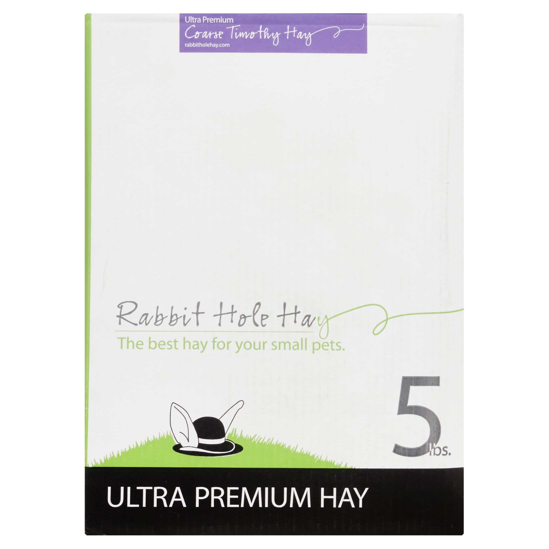 Rabbit Hole Hay, Ultra Premium Coarse Timothy Hay; 5lb box - Walmart.com