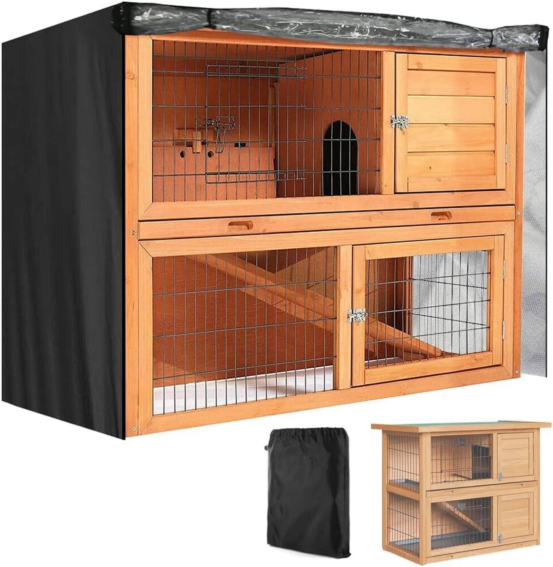 Rabbit Hutch Cover 4ft Waterproof Double Decker Rabbit Cage Cover Bunny ...