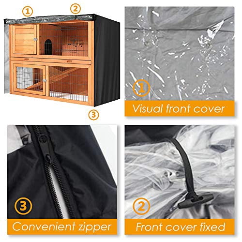Rabbit Hutch Cover Outdoor Waterproof Double Rabbit Cage Dust Cover for ...