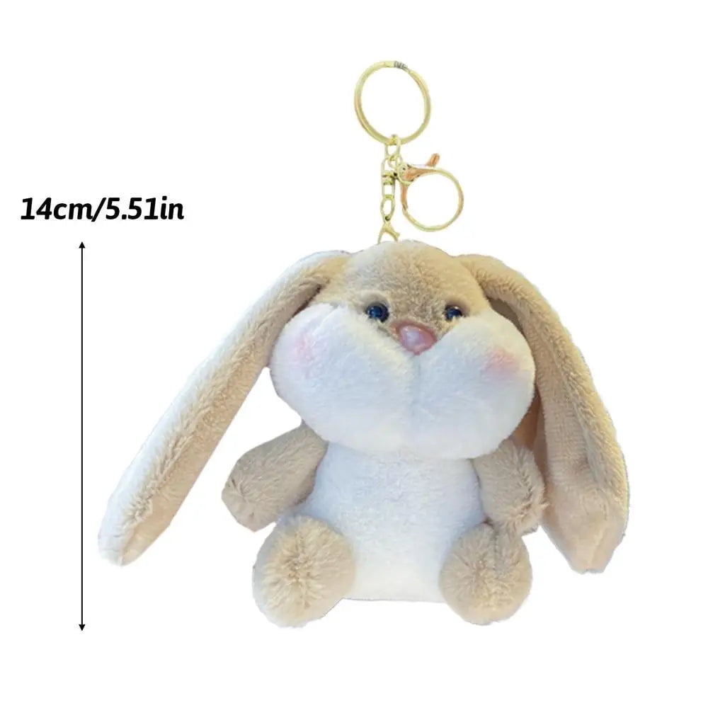 Rabbit Keychain Cute Key Holder Plush Bunny Keyring Soft Cute Rabbit ...