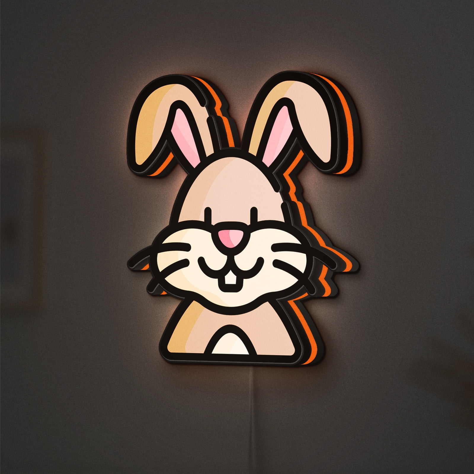 Rabbit LED Lightbox - Pet Bunny Rodent Animal Kingdom Decor, Custom Led ...
