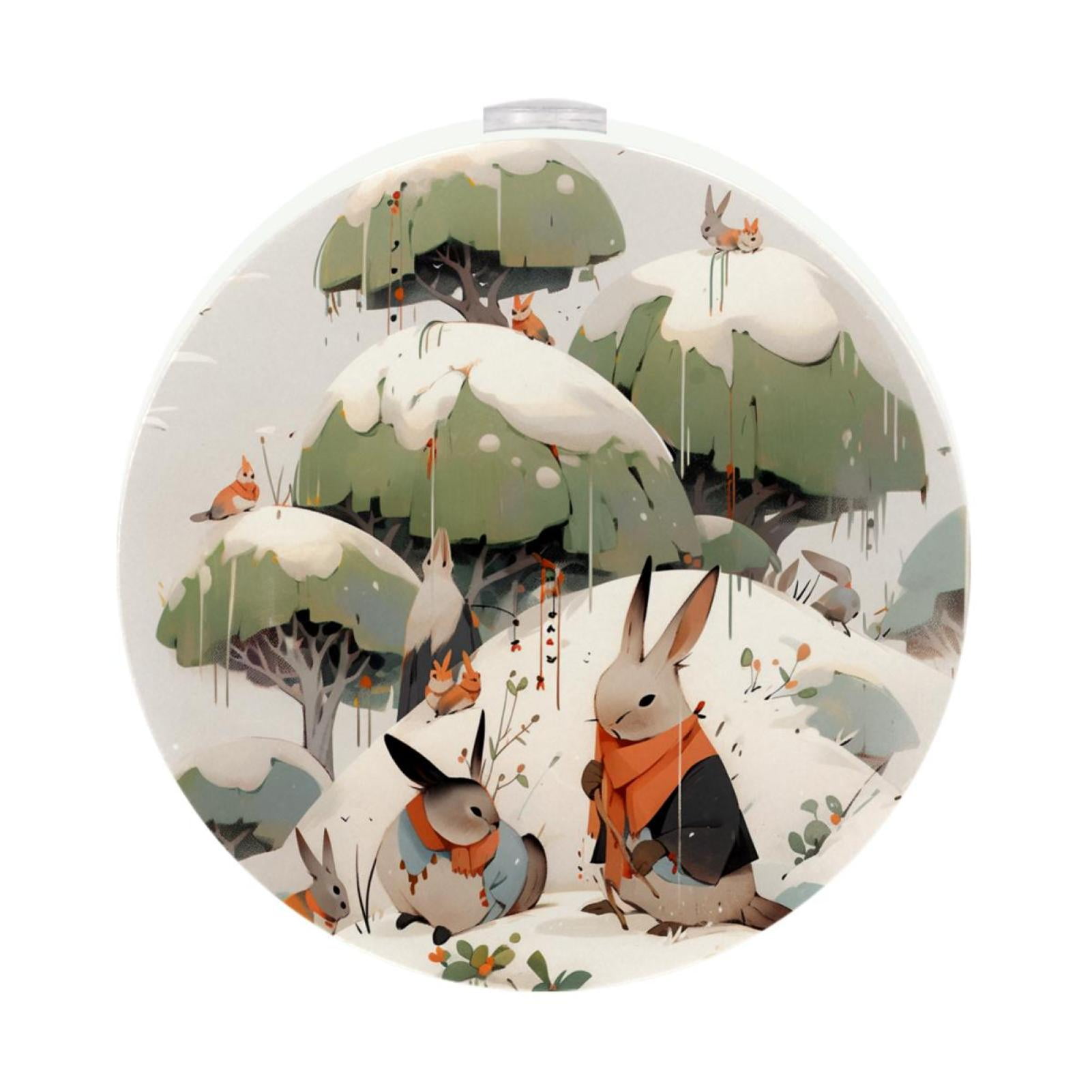 Rabbit LED Round Night Light-2PCS: Compact and Energy-Efficient ...