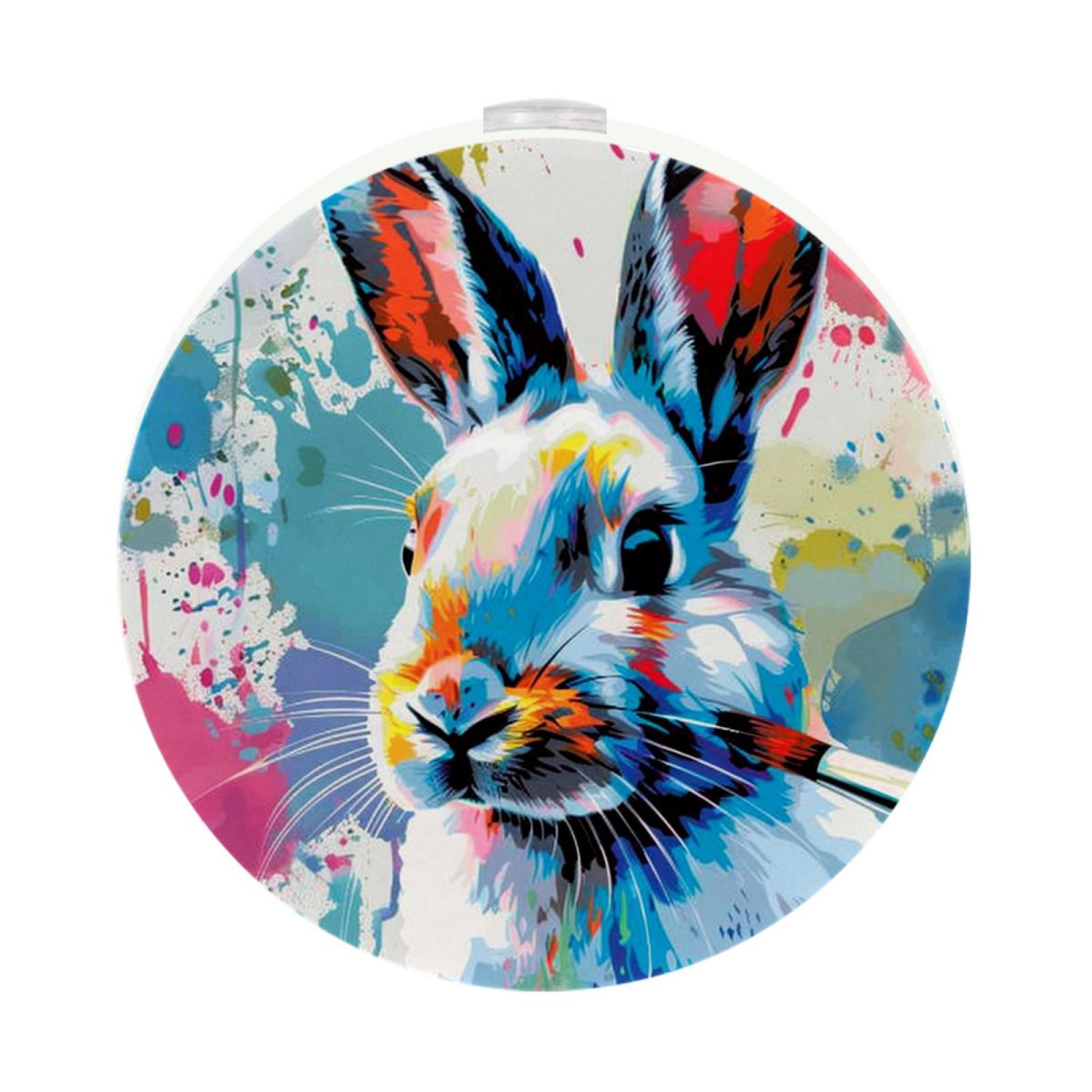 Rabbit LED Round Night Light - 2PCS, Plug-in Dusk-to-Dawn Sensor ...