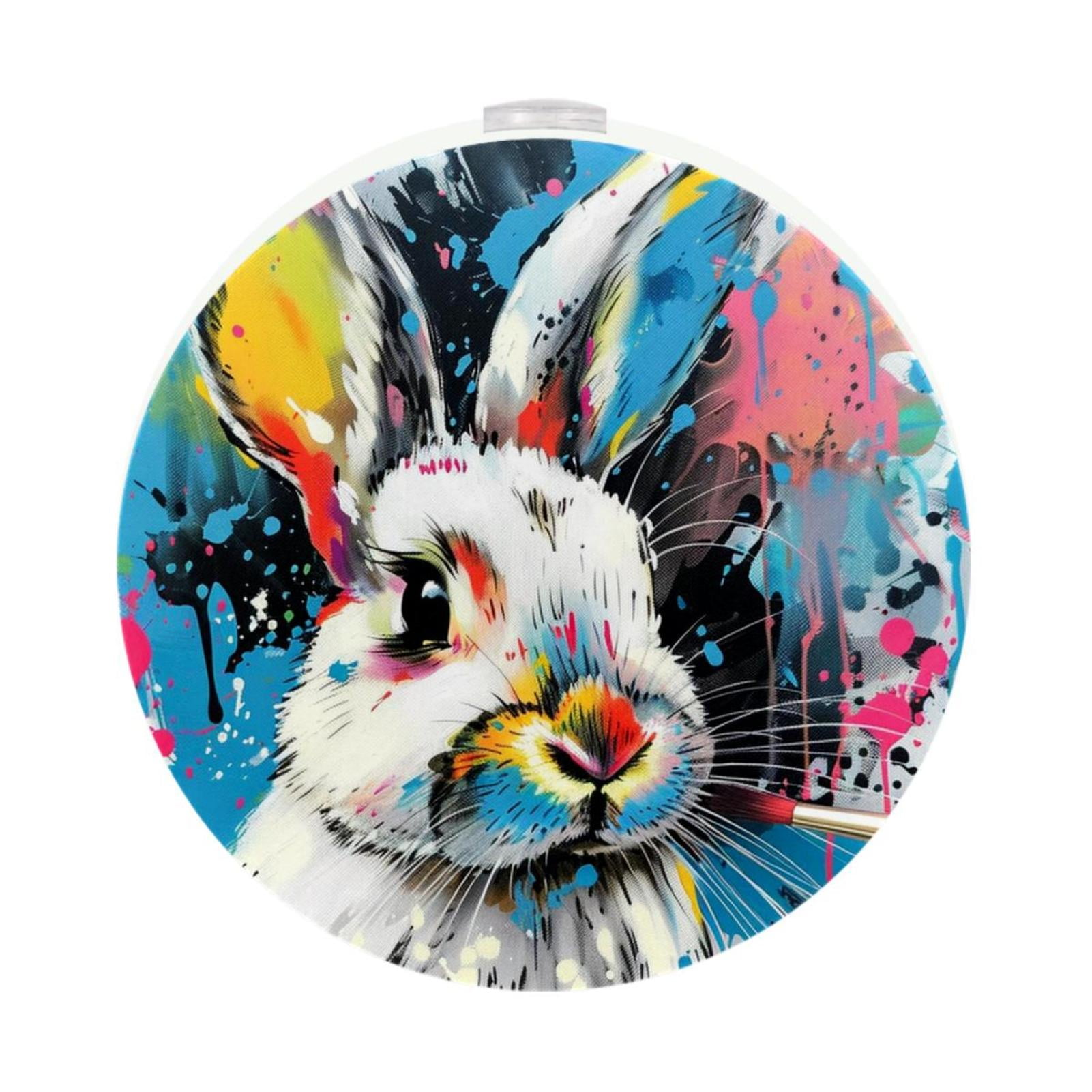 Rabbit LED Round Night Light-2PCS, Plug-in Mini Wall Socket Soft White ...