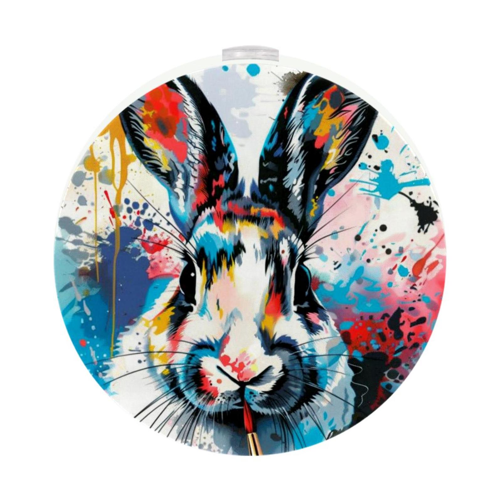 Rabbit LED Round Night Light-2PCS, Plug-in Mini Wall Socket Soft White ...