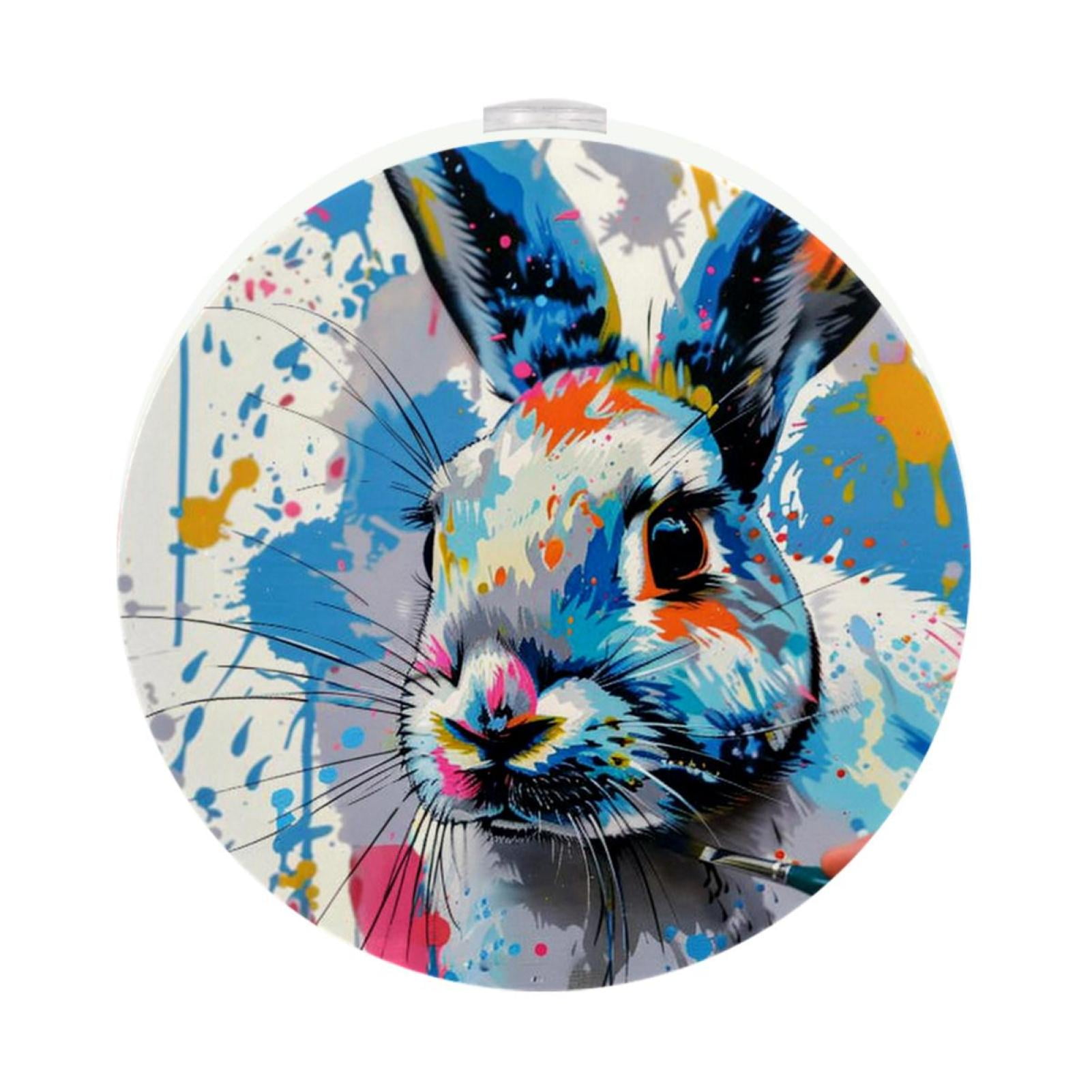 Rabbit LED Round Night Light - 2PCS, Soft Glow Decorative Nightlights ...