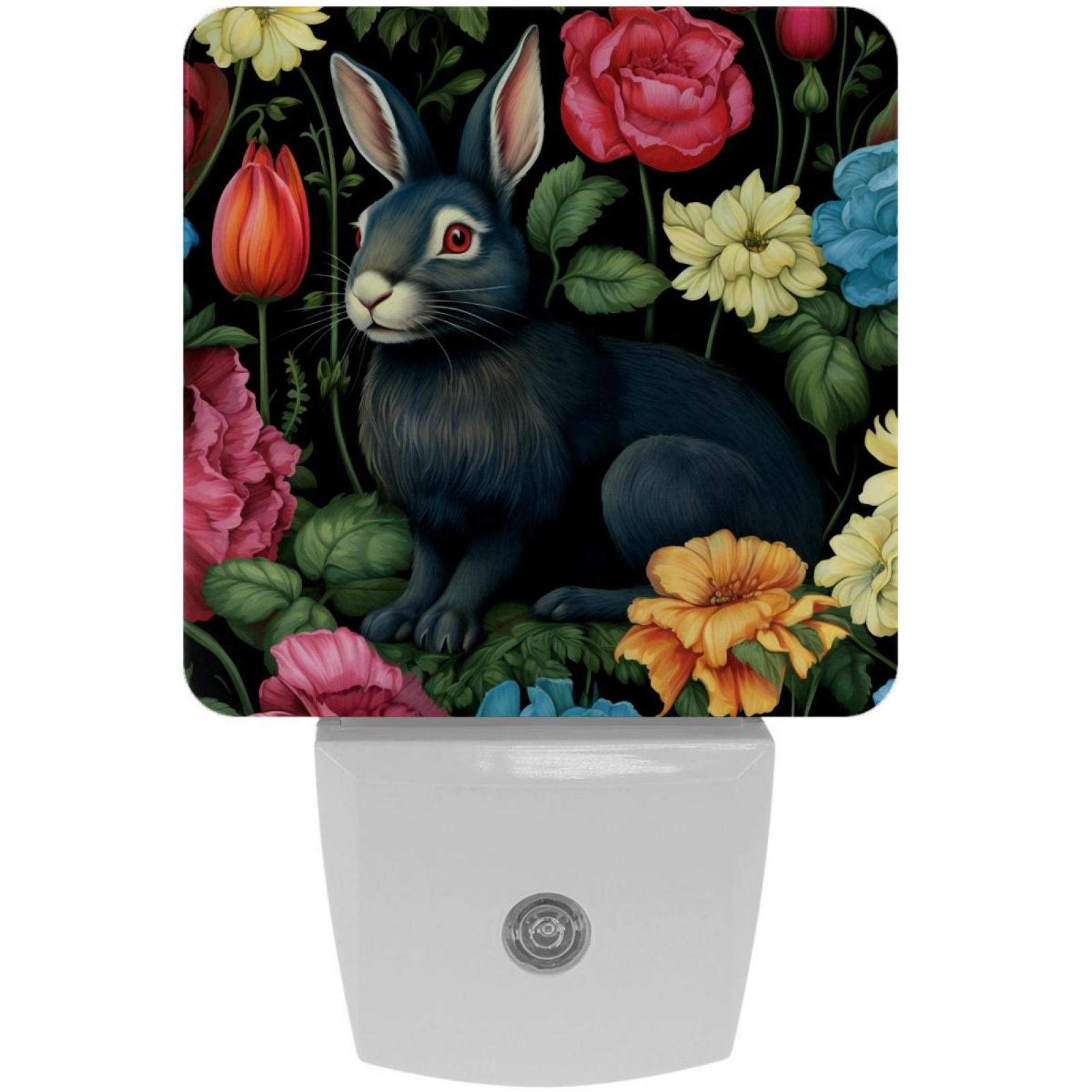 Rabbit LED Square Night Lights - Bright and Compact Bedroom or Bathroom ...