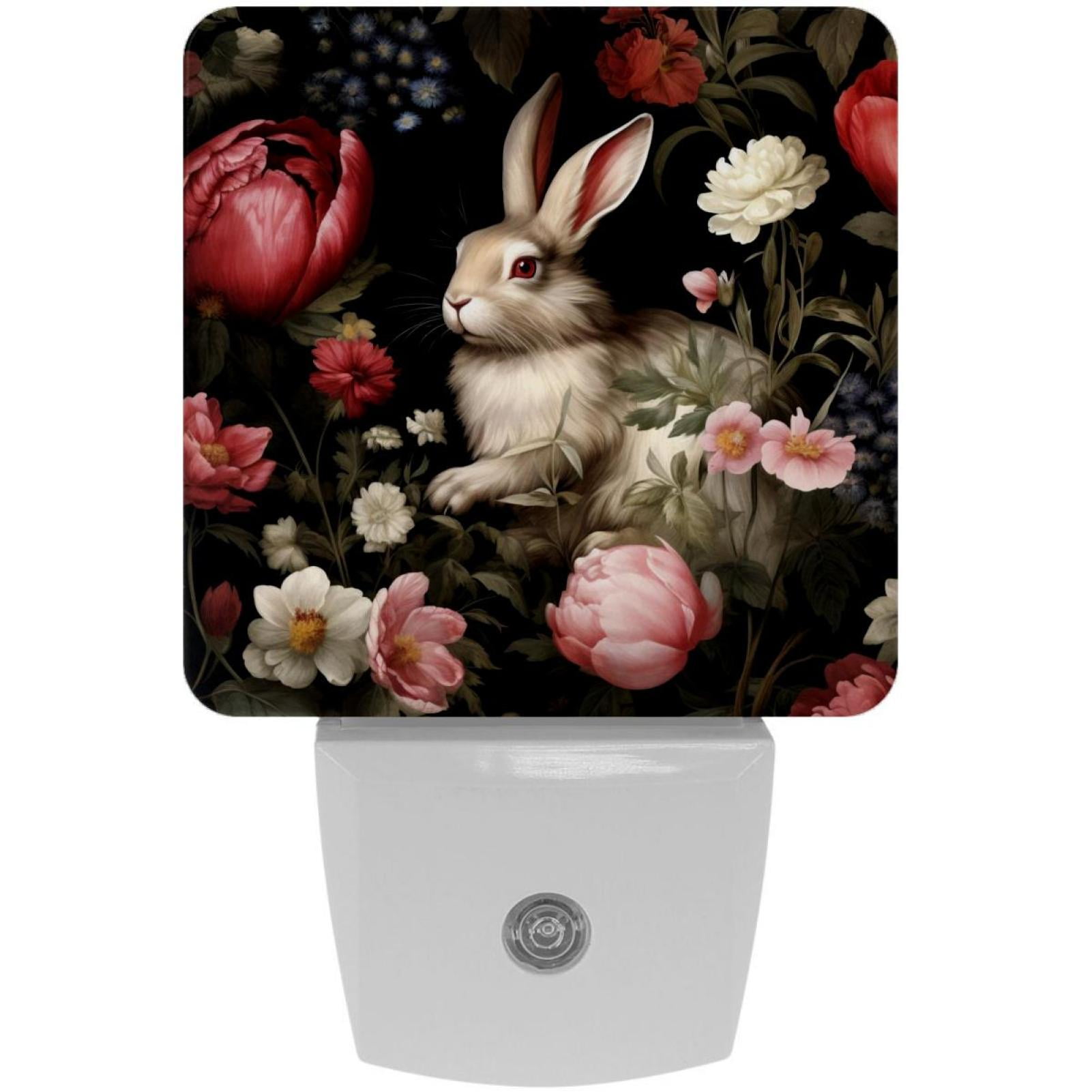 Rabbit LED Square Night Lights - Bright and Compact Bedroom or Bathroom ...