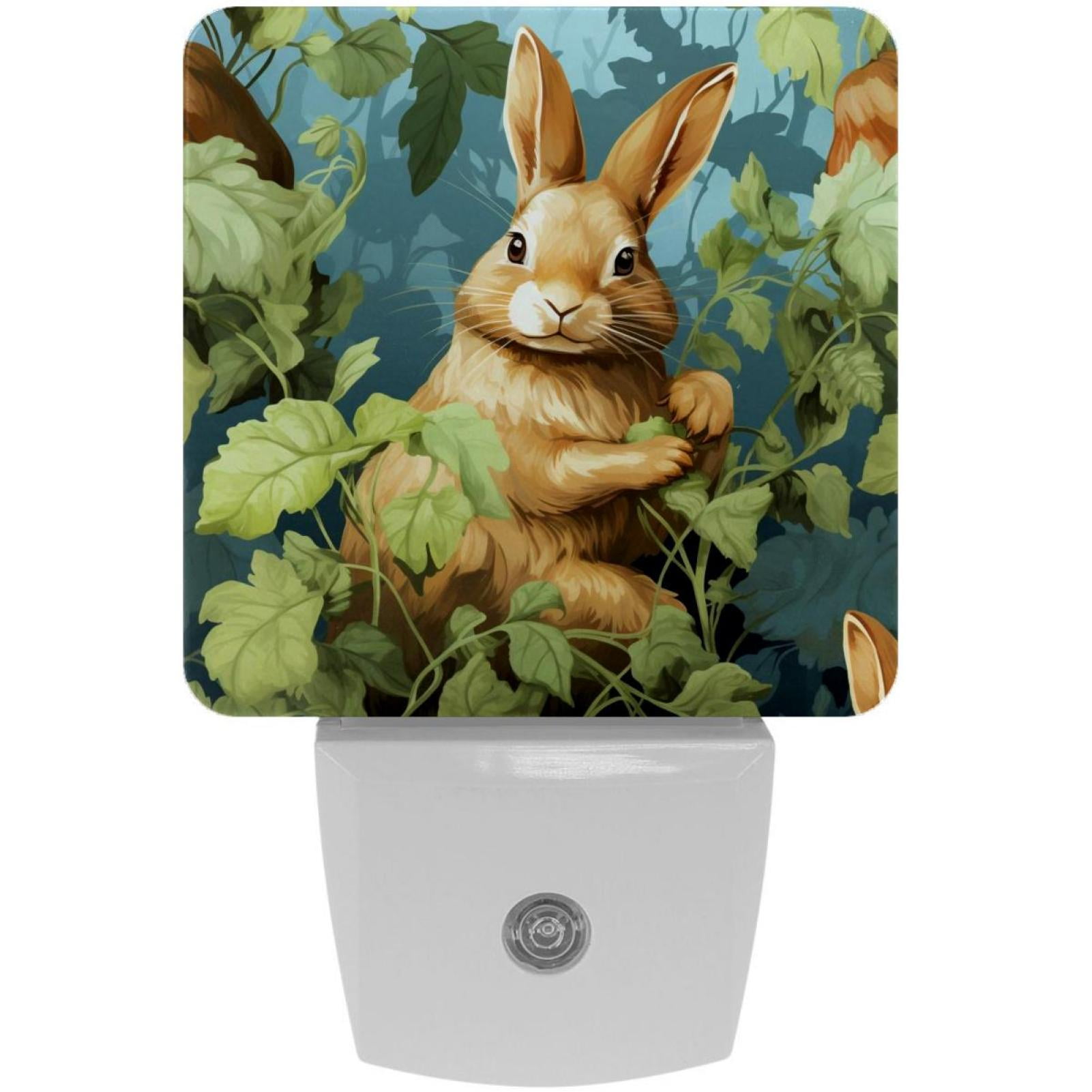 Rabbit LED Square Night Lights - Energy Efficient Bedside Lamp with ...