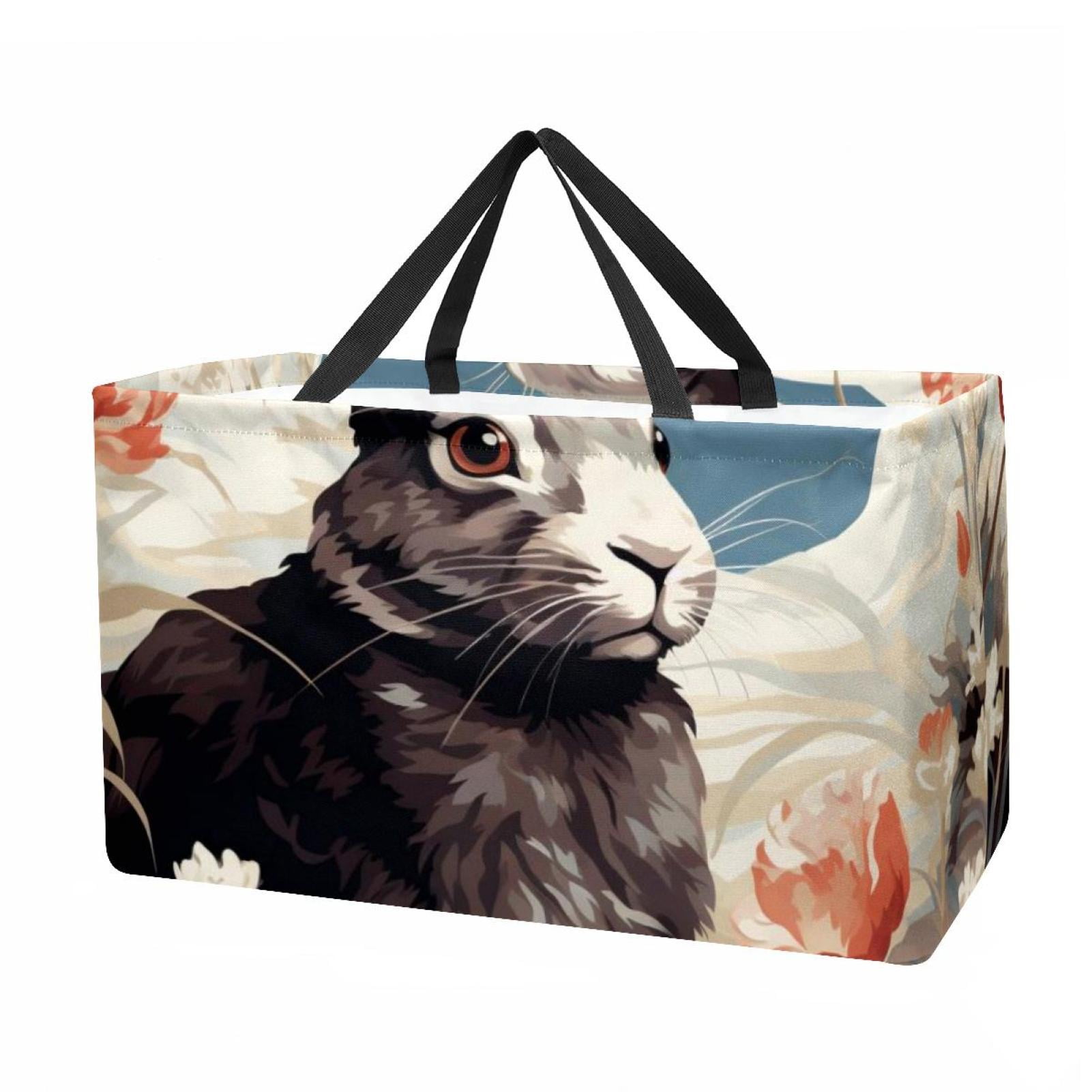 Rabbit Large Capacity Foldable Oxford Cloth Toy Basket with Reusable ...