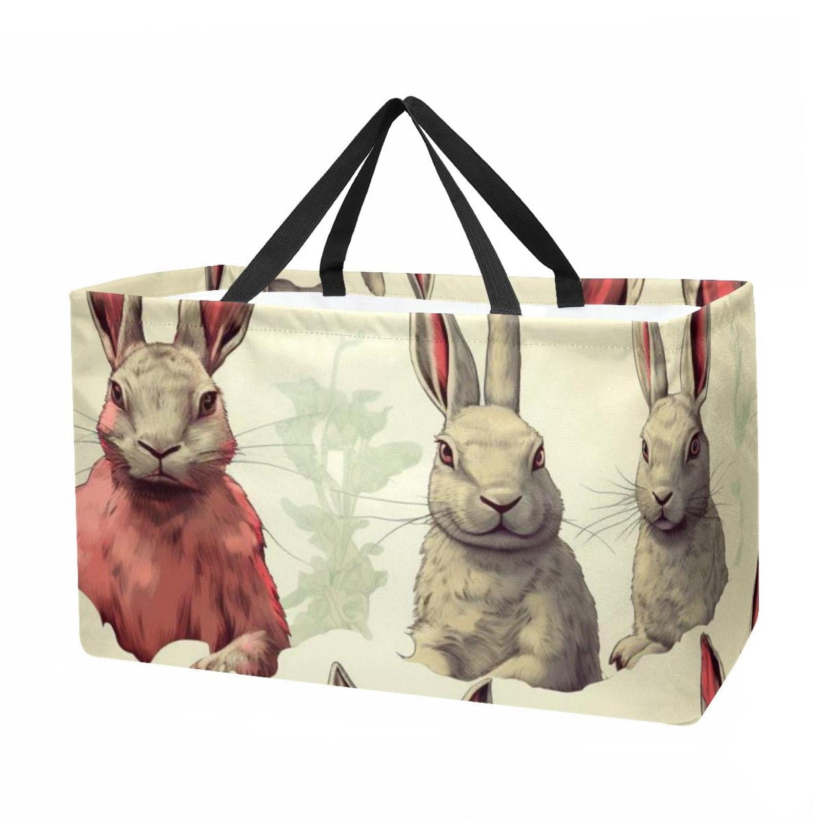 Rabbit Large Capacity Reusable Oxford Cloth Storage Bin: Foldable ...