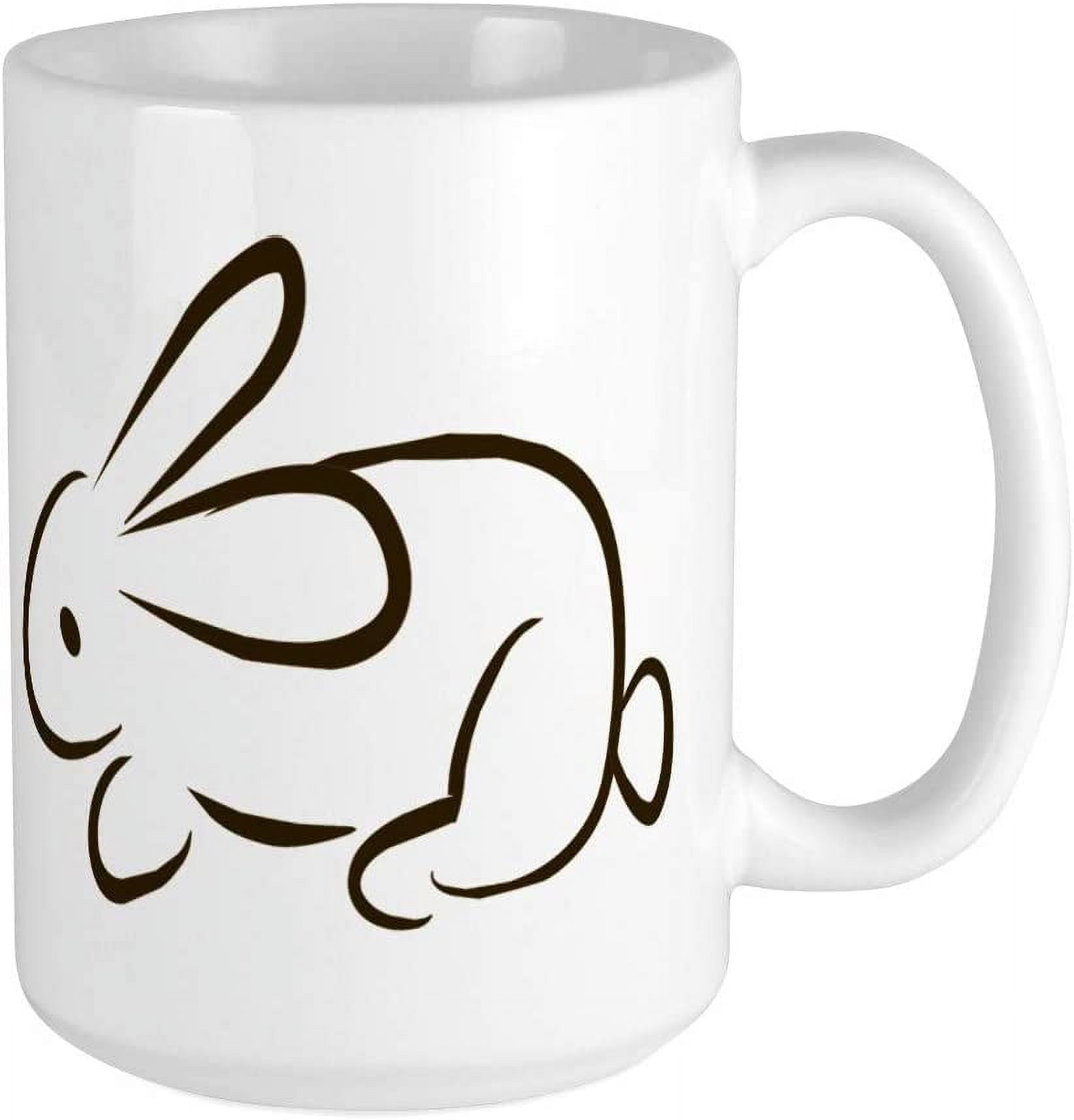 Rabbit Large Mug Ceramic Coffee Mug, Tea Cup 15 oz - Walmart.com