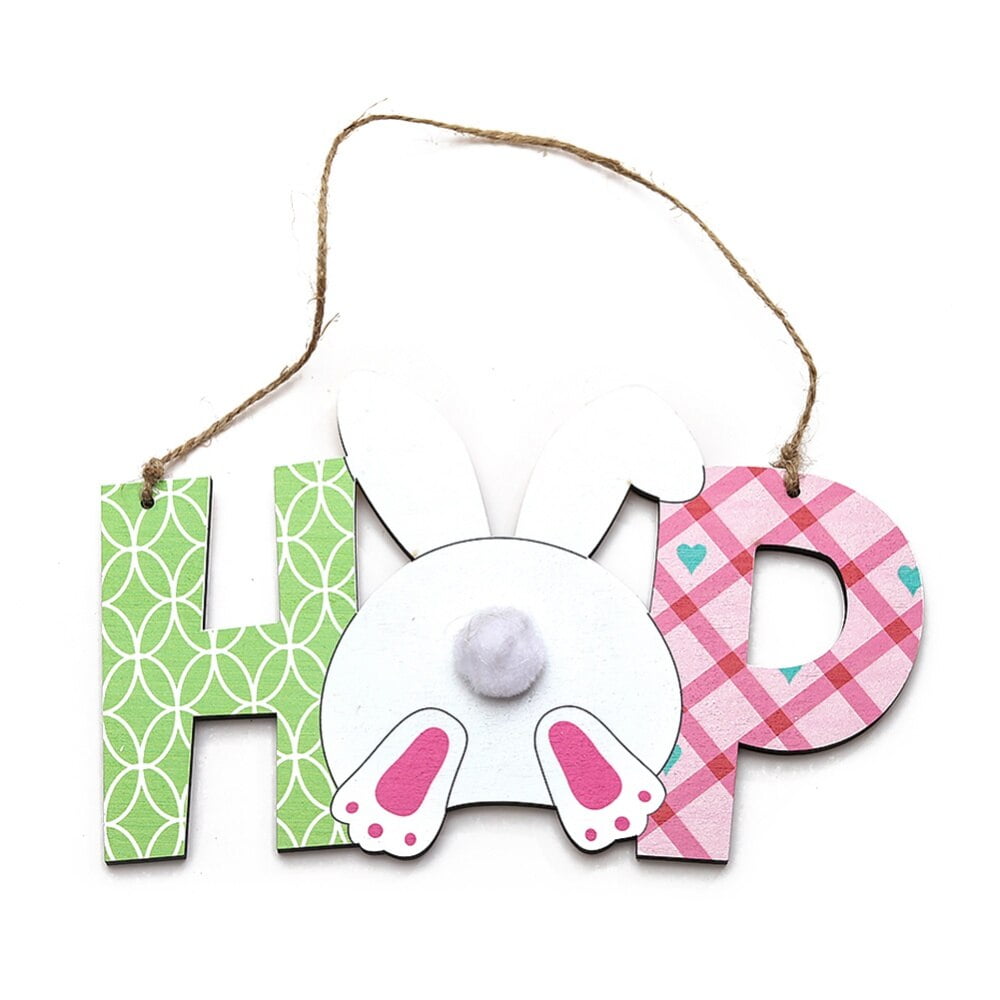 Rabbit Letter Pendant for Home Wall Porch Easter Front Door Wreaths ...