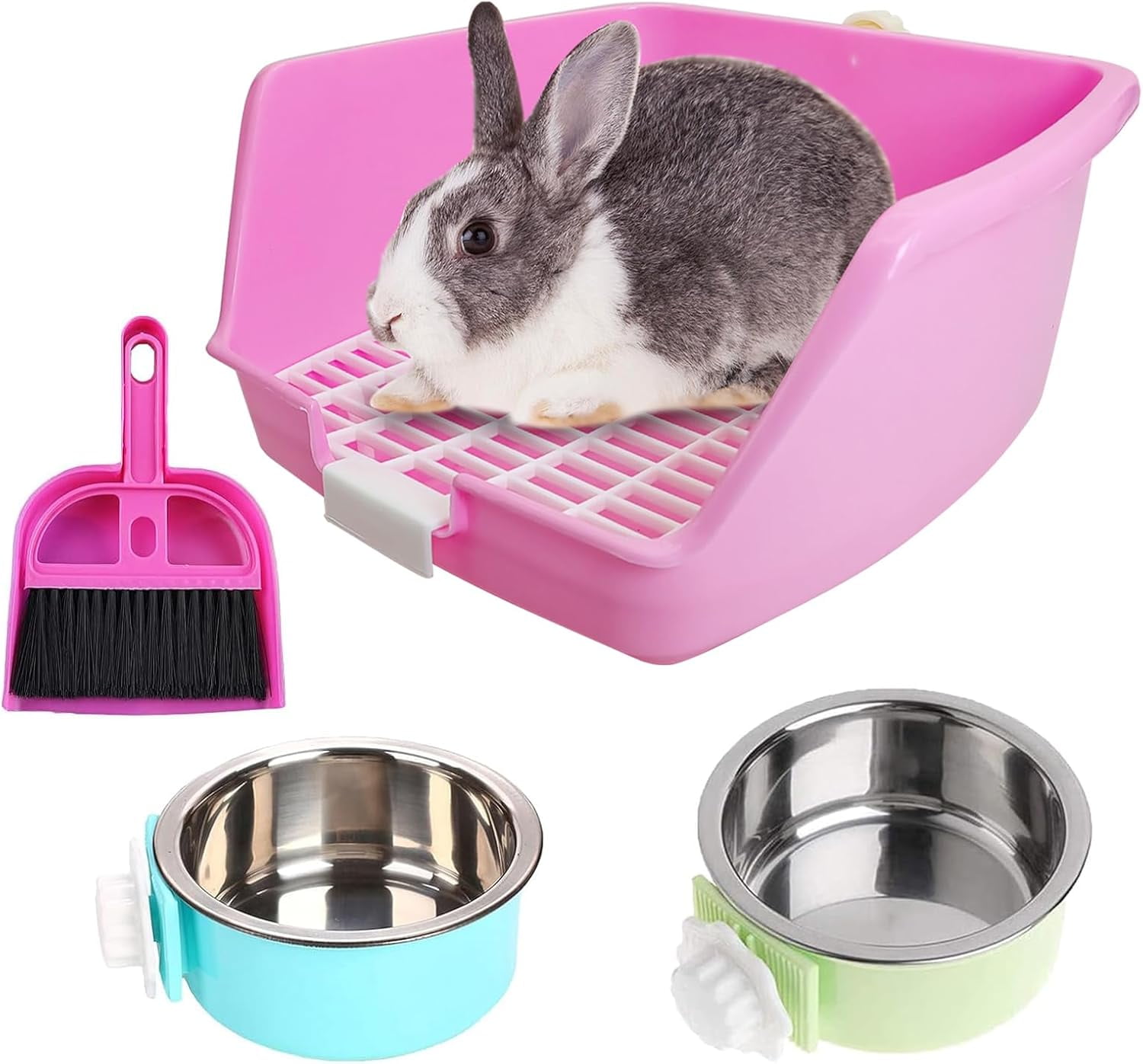 Rabbit Litter Box for Cage Bunny Corner Bedding Box Small Animal Litter ...
