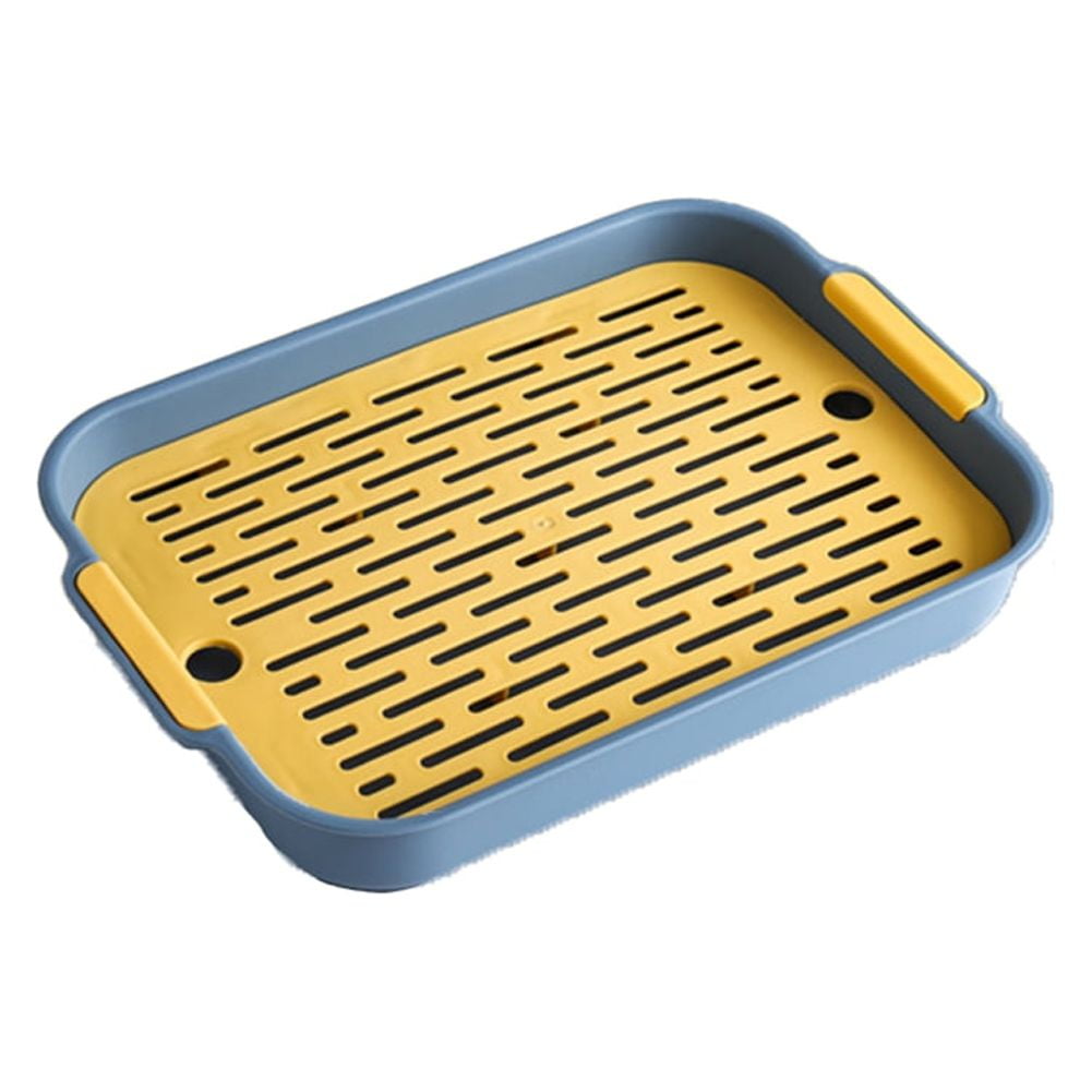 Rabbit Litter Box with Grate, Large Guinea Pig Litter Pan Anti-Turnover ...