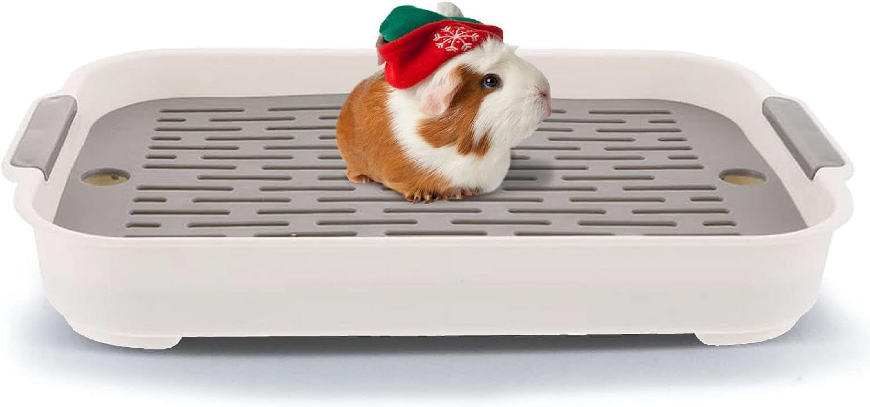 Rabbit Litter Box with Grid Potty Trainer, 14.5 x 9.5 Inches, Guinea ...