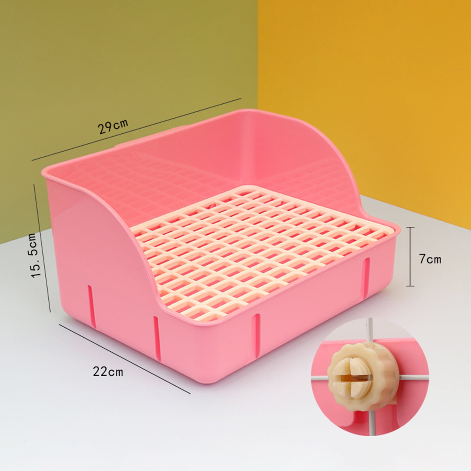 Rabbit Litter Box Pee Pan Tray Pet Toilet Corner Toilet Box Litter Pan ...