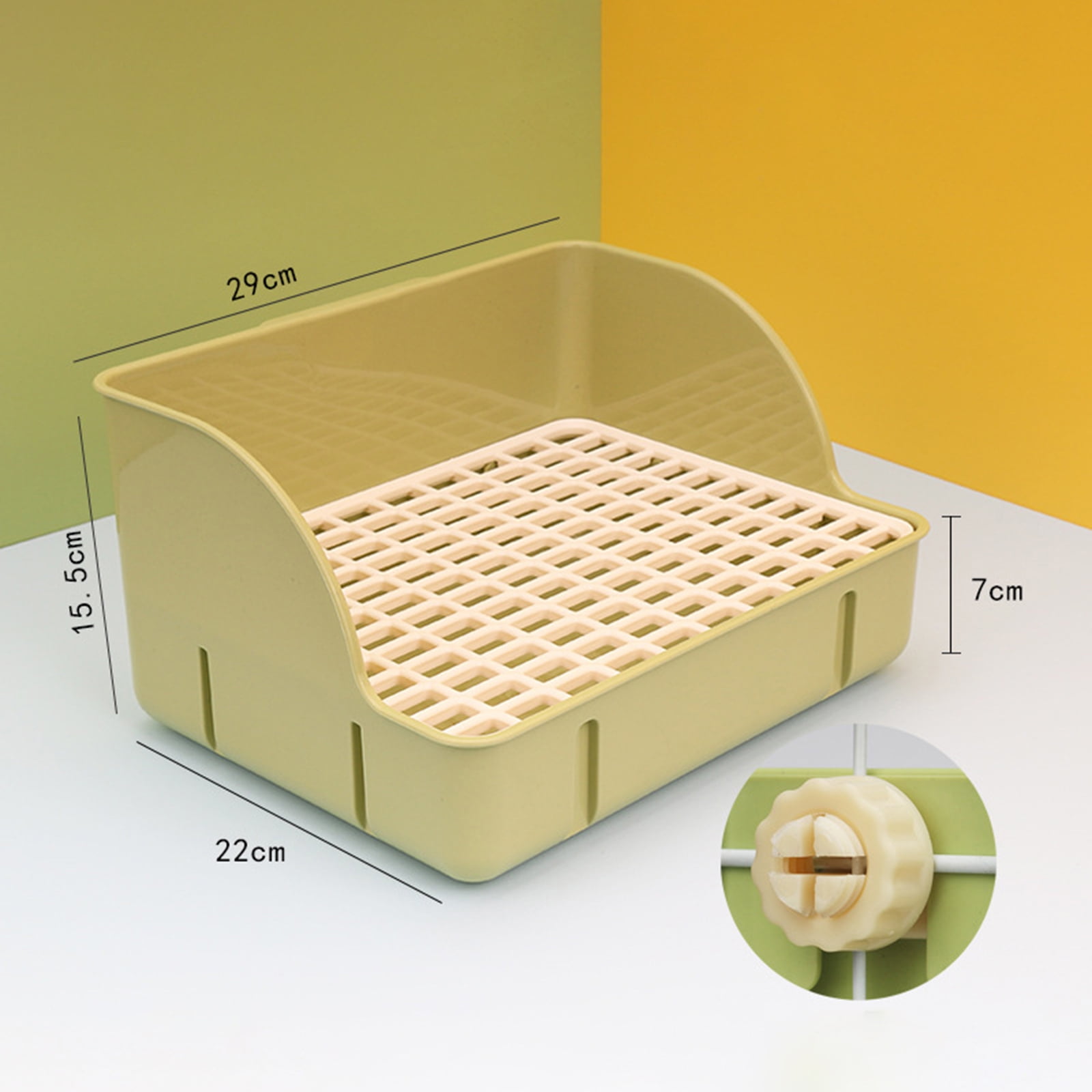 Rabbit Litter Box Pee Pan Tray Pet Toilet Corner Toilet Box Litter Pan ...