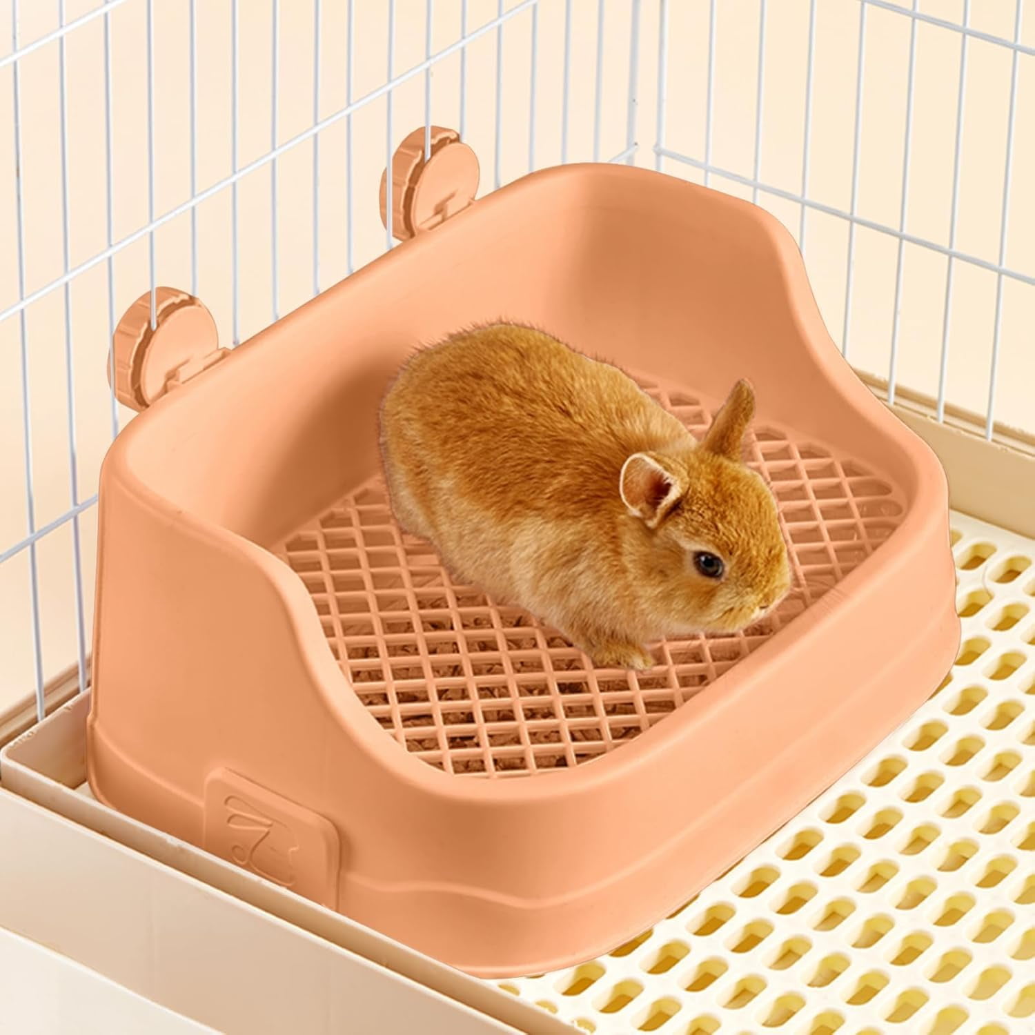 Rabbit Litter Box, Small Animals Litter Tray for Cage Detachable ...
