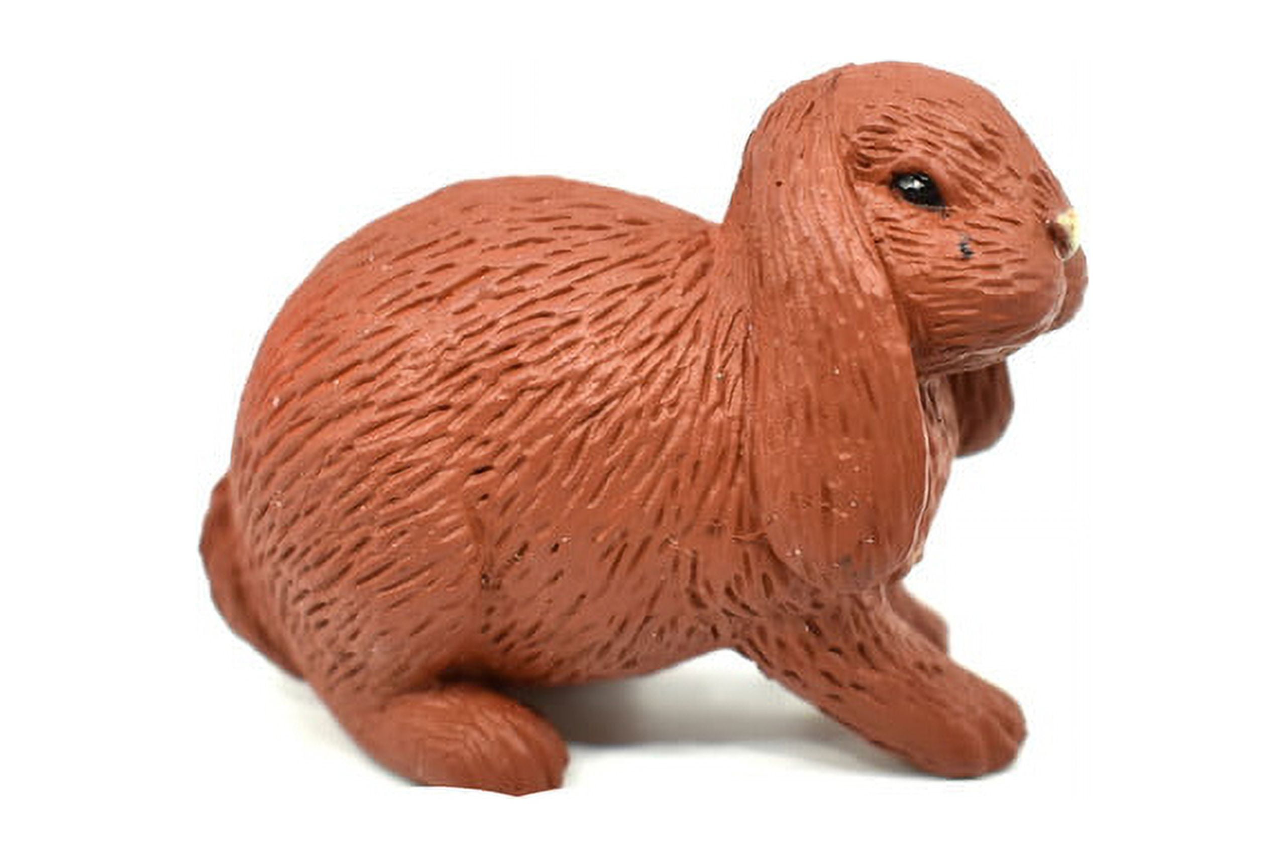 Rabbit Lop Eared Reddish Brown Realistic Small Toy Model Plastic ...