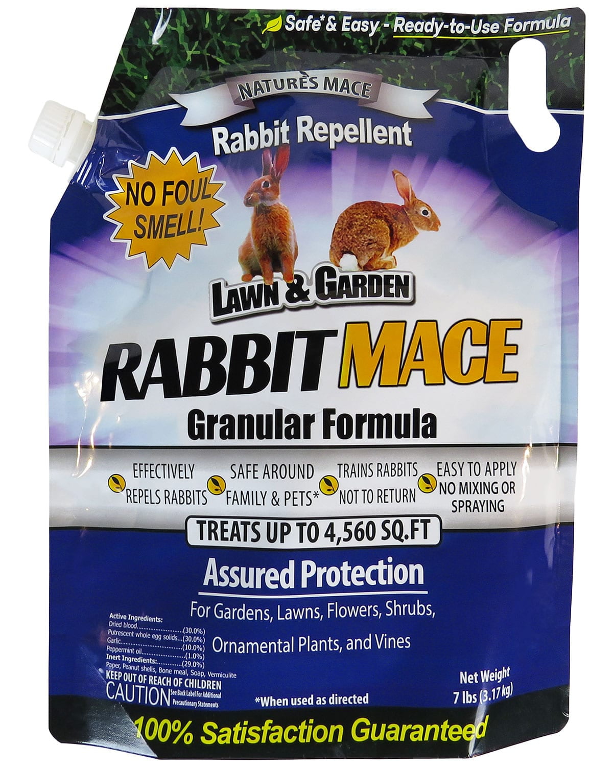 Rabbit MACE Rabbit Repellent 7lb. Granular Bag | Treats 4,560 Sq. ft ...