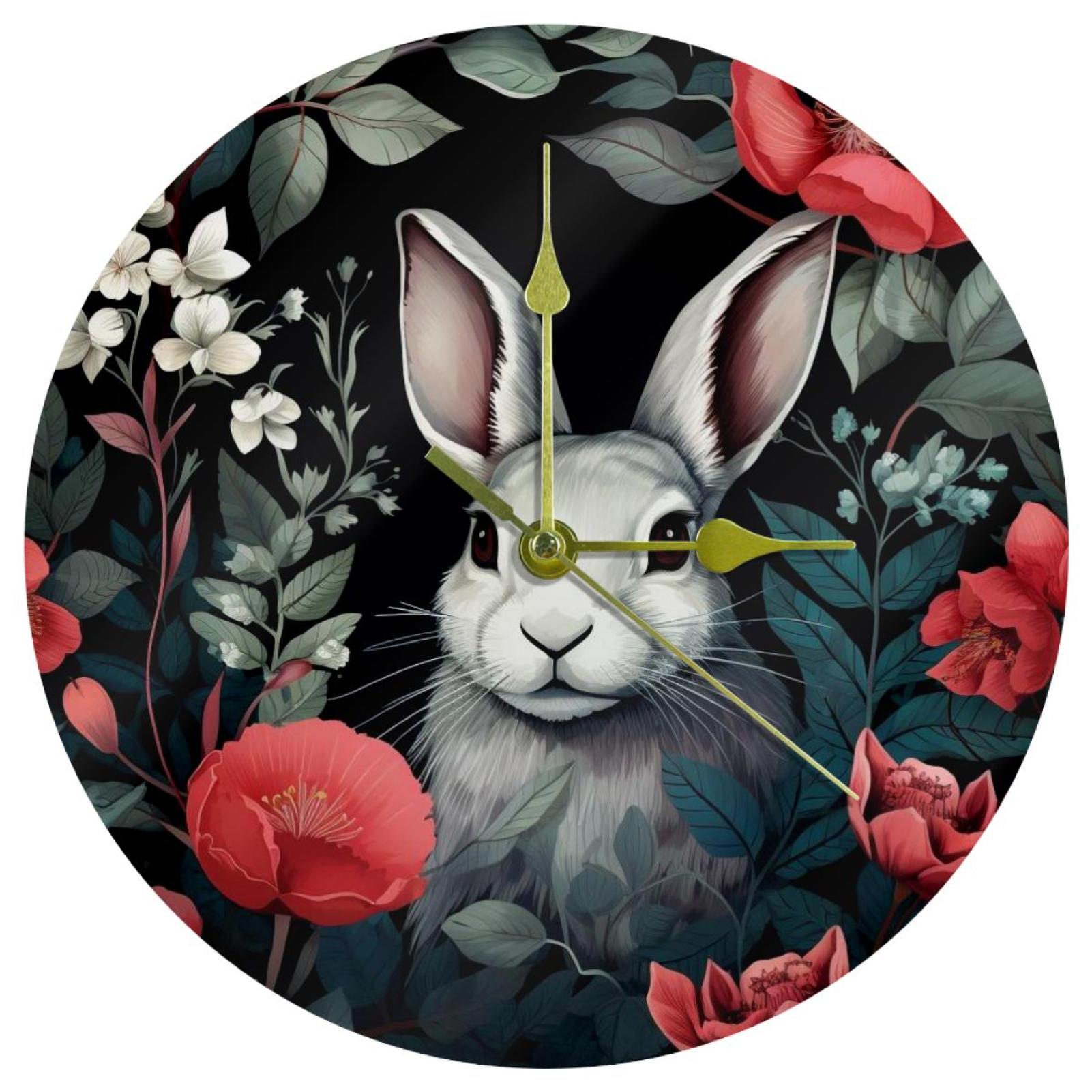 Rabbit Modern Acrylic Circular Wall Clock - Sleek Timepiece for ...