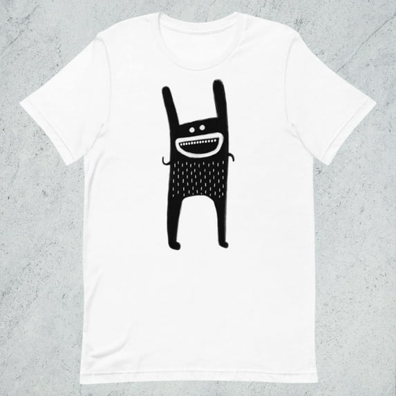 Rabbit Monster Shirt Folk Art Print Birthday Housewarming Gifts Quirky ...