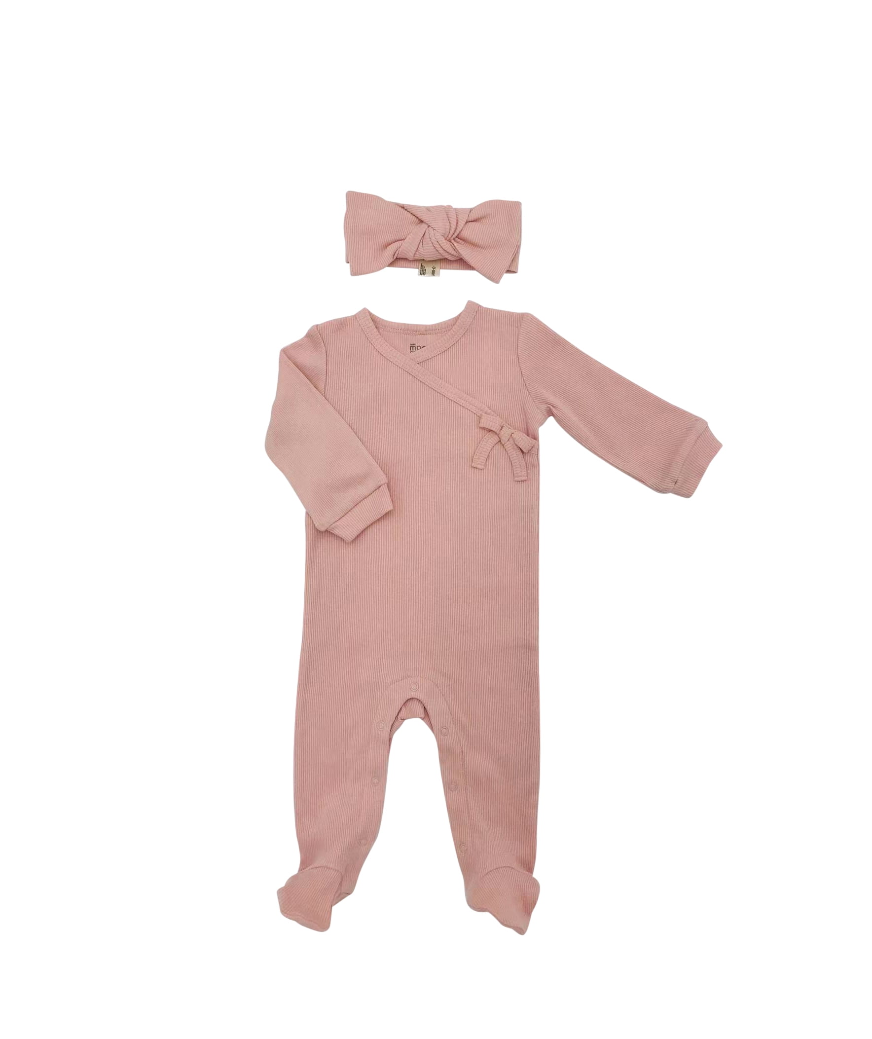 Rabbit Moon Organic Baby Unisex 2 Pc Footed Coverall Set, Sizes Newborn ...