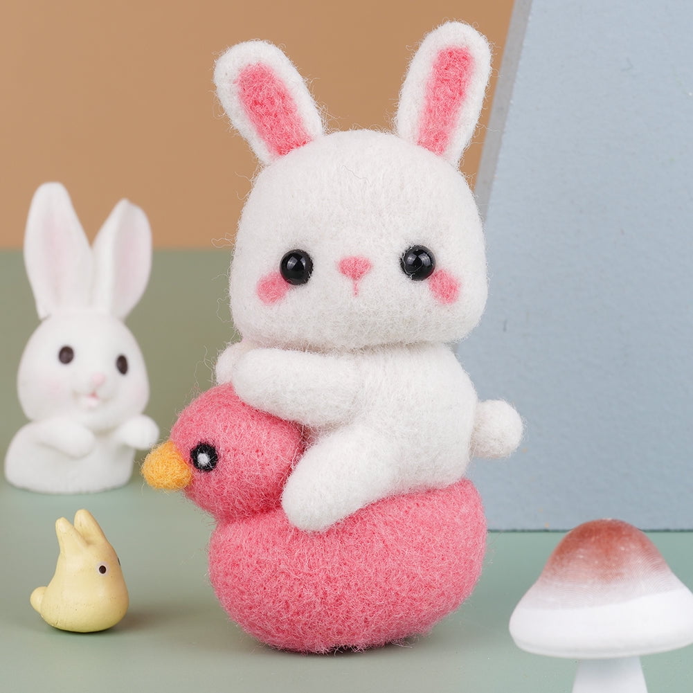 Rabbit Needle Felting Kit. Wizardi DIY Wool Craft Kit F07N8-W283 ...