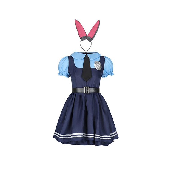 Rabbit Officer Judy Carnival Suit Judy Bunny Uniform Dress with Ear ...