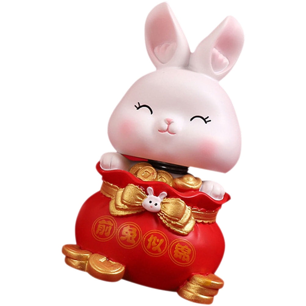 Rabbit Ornament Figurine Bunny Figurines Home Decor The Gift Office ...