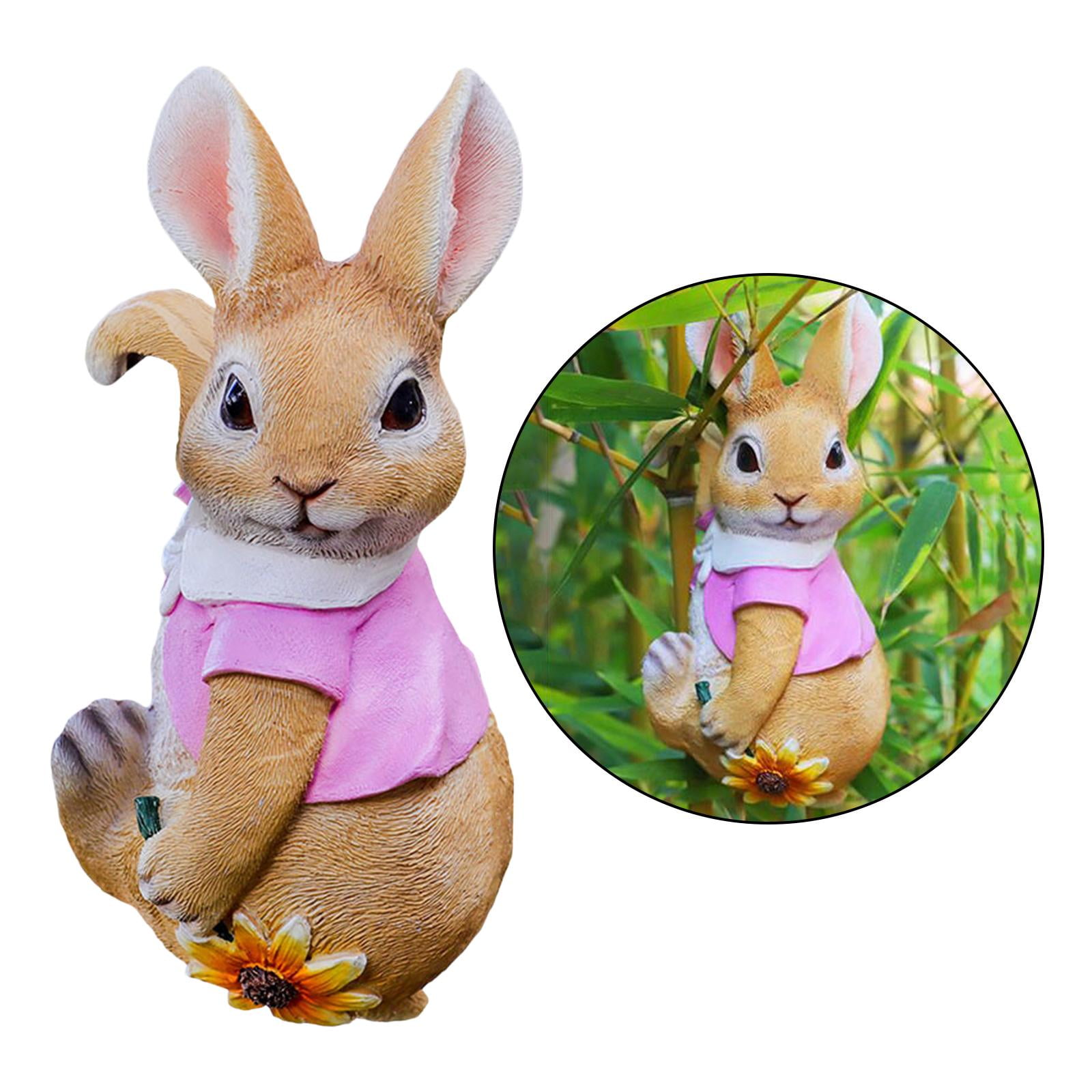 Rabbit Ornaments Garden Statue Courtyard Sculptures Figurines ...