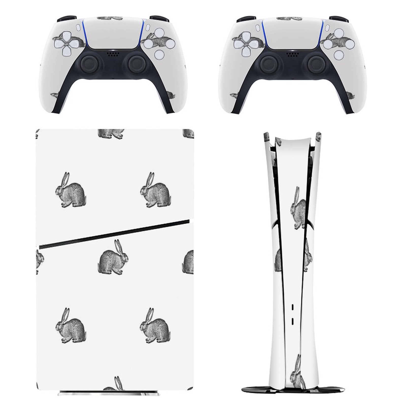 Rabbit PS5/PS5 Slim Digital Disc Skin Sticker For Console And ...