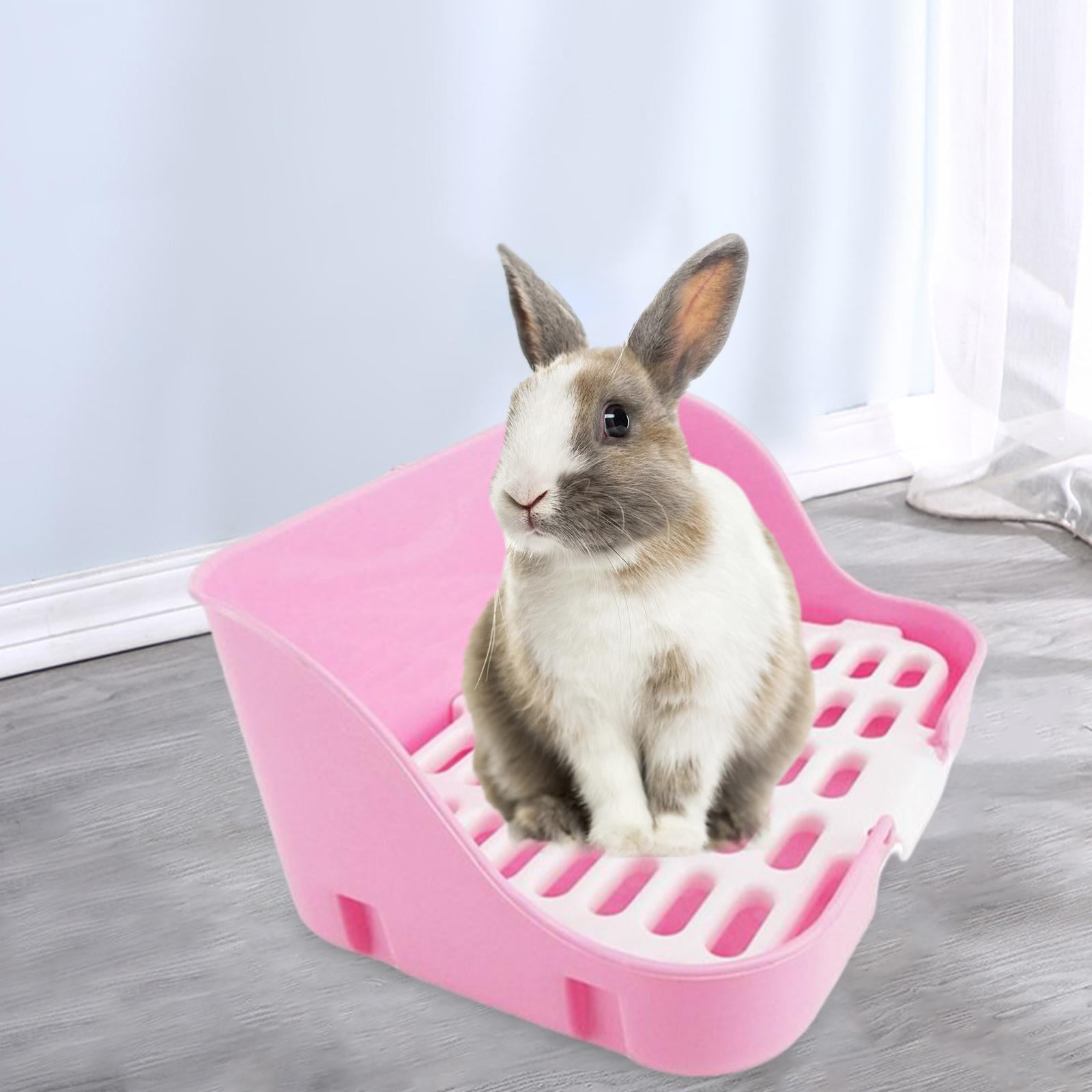 Rabbit Pet Cage Potty Trainer with Drawer Small Animals Cleaning Tool ...