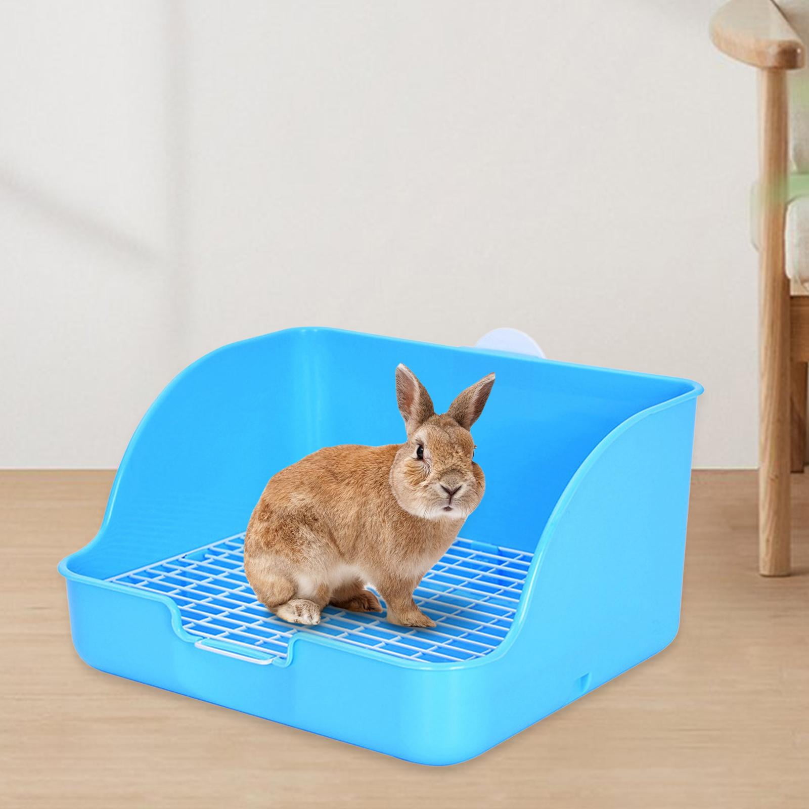 Rabbit Pet Toilet Rectangular Easy to Install Pee Pan Tray Bunny Potty ...