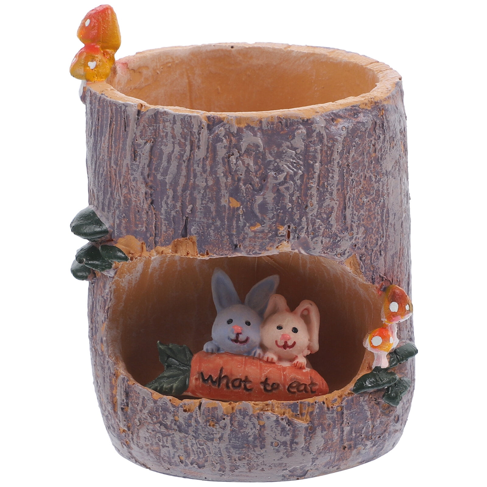 Rabbit Picnic Planter Pot for Sedum Succulents Resin Multi Use Indoors ...