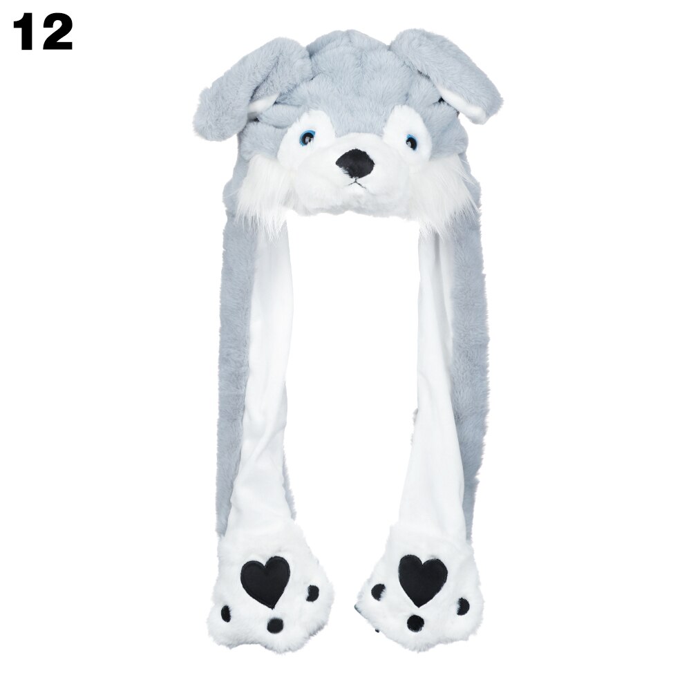Rabbit Pinch Airbag Plush Funny Cap Animals Ear Hat Moving Jumping Cute ...