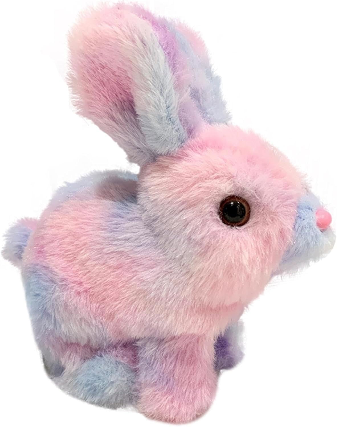Rabbit Pink Plush Jumping Spotted Rabbit Talking Hopping Ears Nose ...