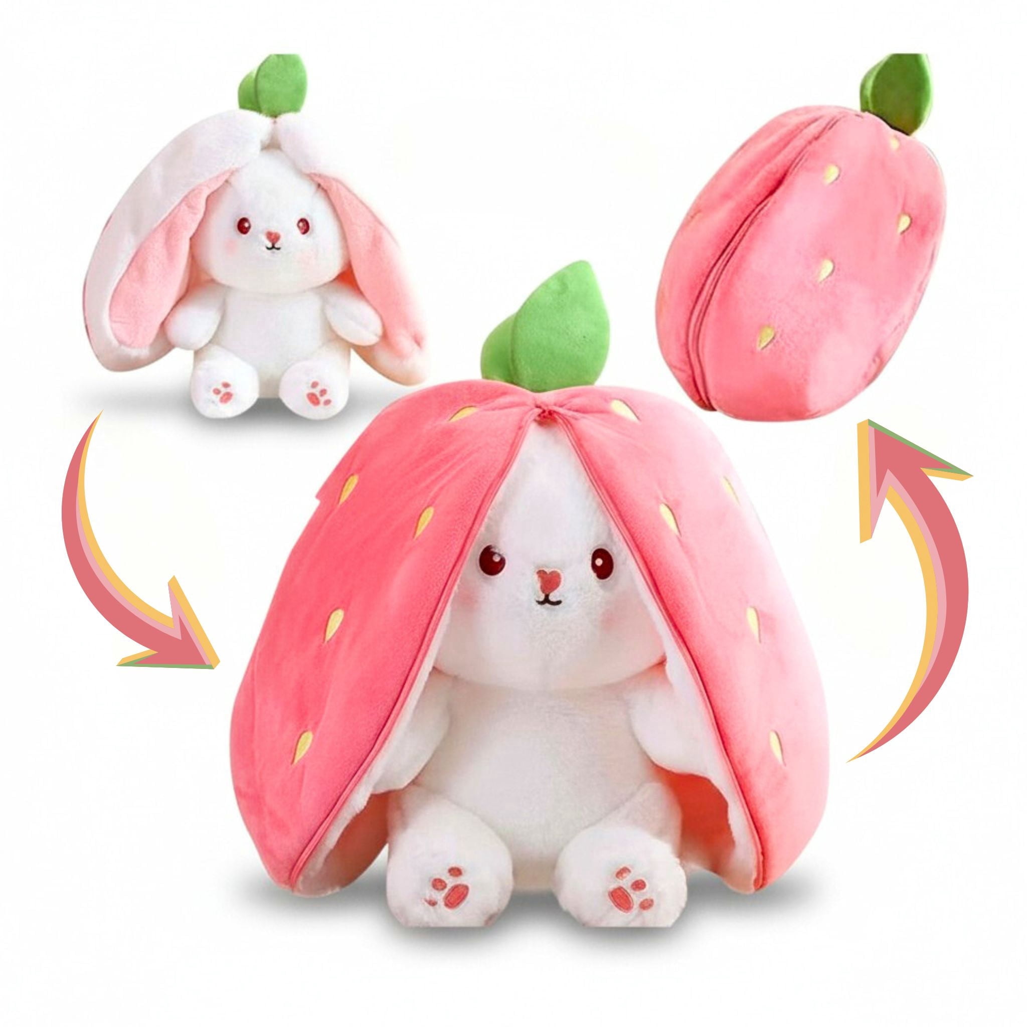 Dashing Nova, Strawberry Bunny Plush Toy, 13.7 inch, Pink - Walmart.com