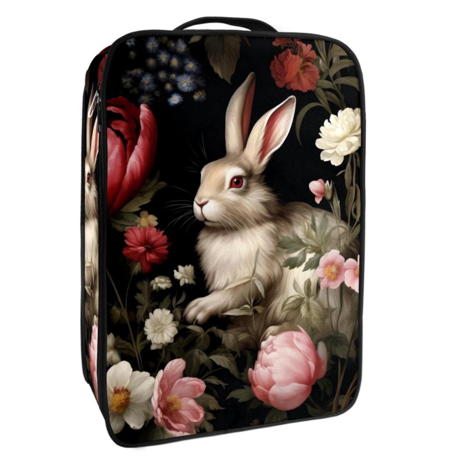 Rabbit Polyester Shoe Storage Box 23x31cm/9x12in - Organizer Container ...