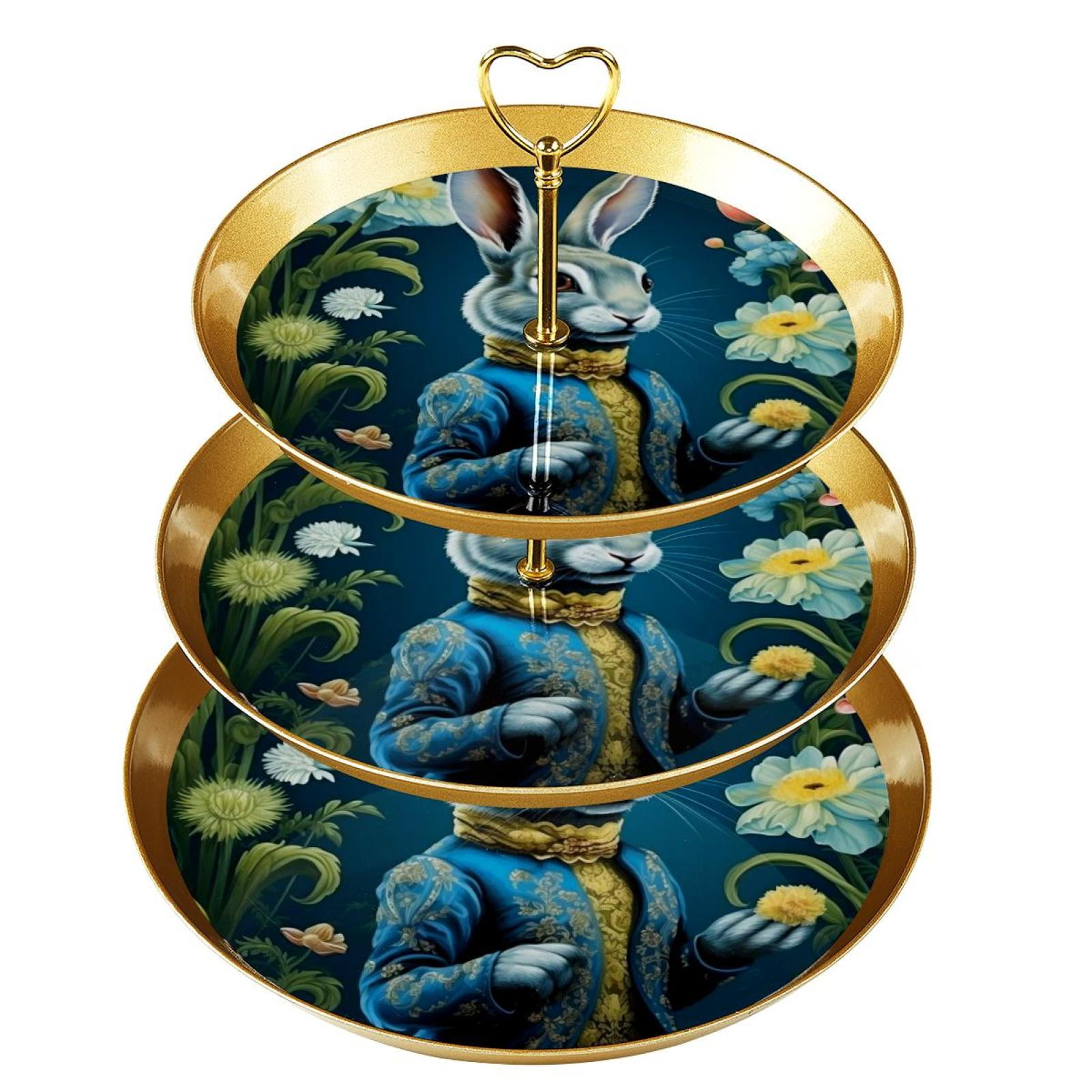 Rabbit Premium Plastic Discs Dessert Table Display Stand - 32cm Height ...