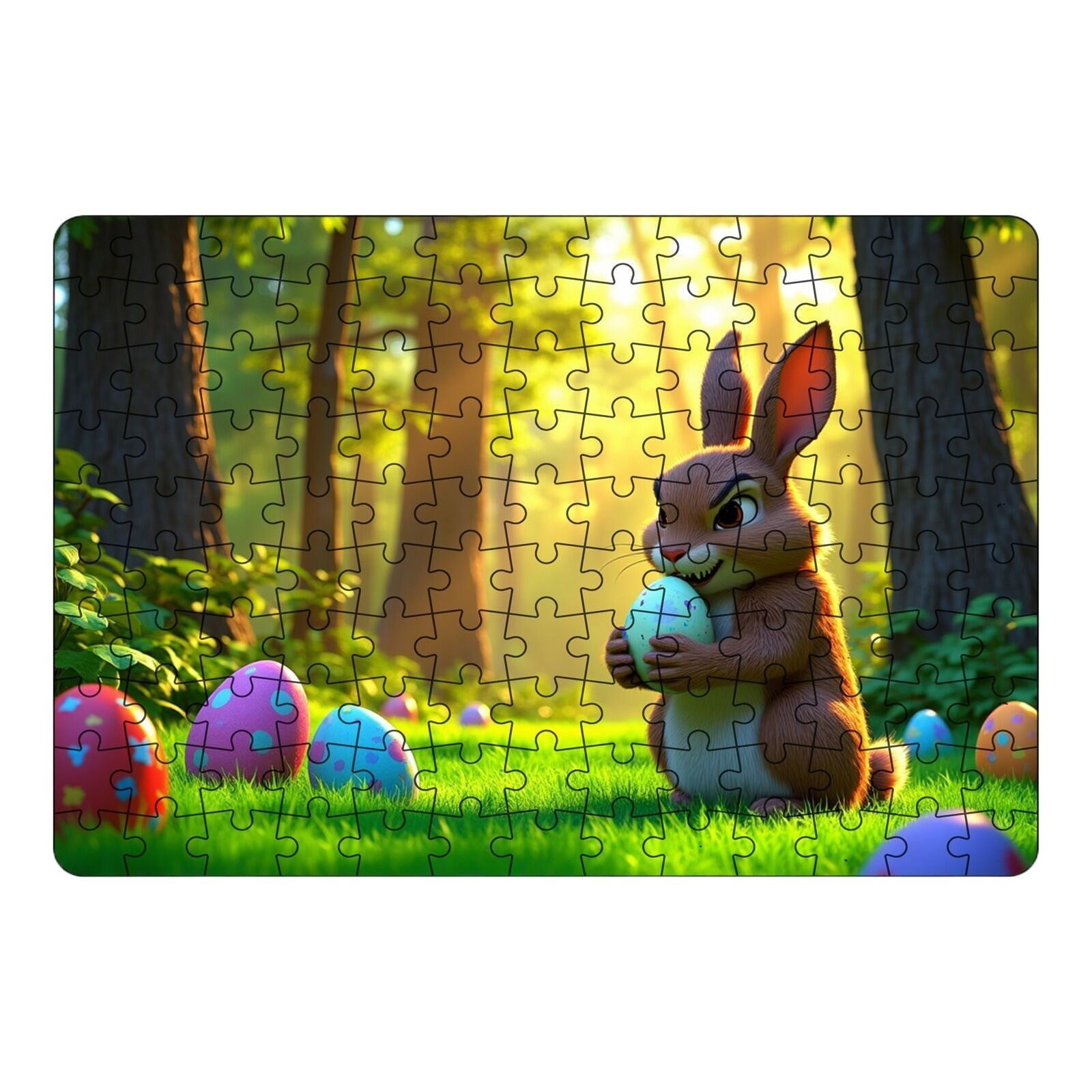 Rabbit Puzzle Colorful Art Puzzle Painting for Adults Plant Garden ...