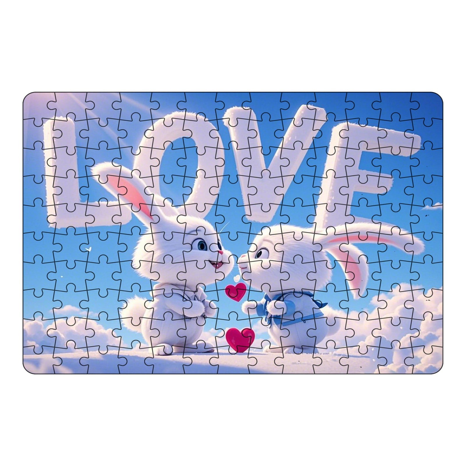 Rabbit Puzzle Colorful Art Puzzle Painting for Adults Plant Garden ...