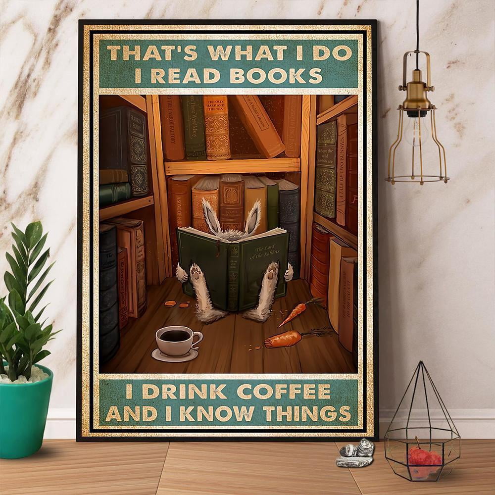 Rabbit Reading Books That'S What I Do Poster No Frame Matte Wall Art ...