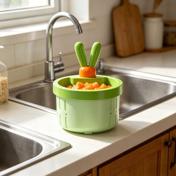 Rabbit'S Ears Kitchen Sink Strainer,Upgrade Press Automatic Dumping ...