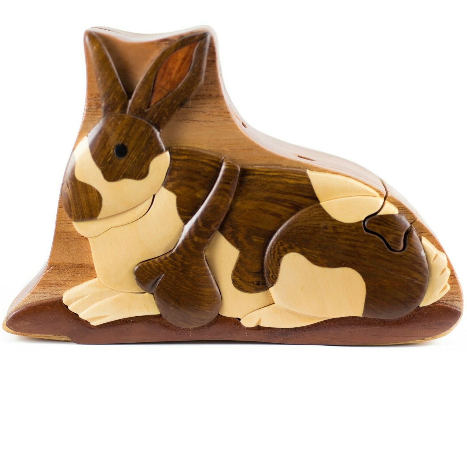 Rabbit - Secret Wooden Puzzle Box - Walmart.com