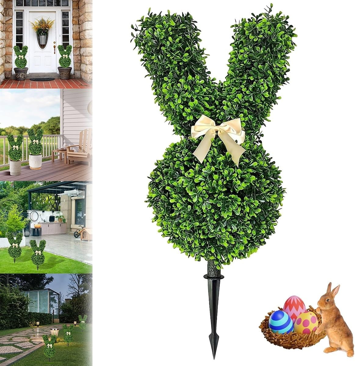 Rabbit- Shape Plants Artificial Bunny-Shaped Topiary Tree, Runnies ...