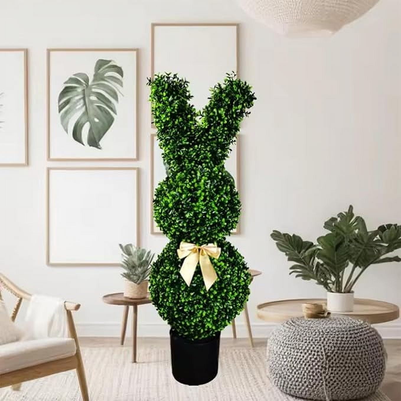 Rabbit- Shape Plants, Artificial Green Plants, Artificial Bunny-Shaped ...