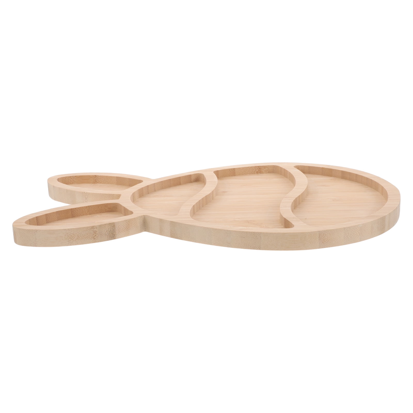 Rabbit Shape Wooden Platters Bunny Trays Charcuterie Board Divided ...