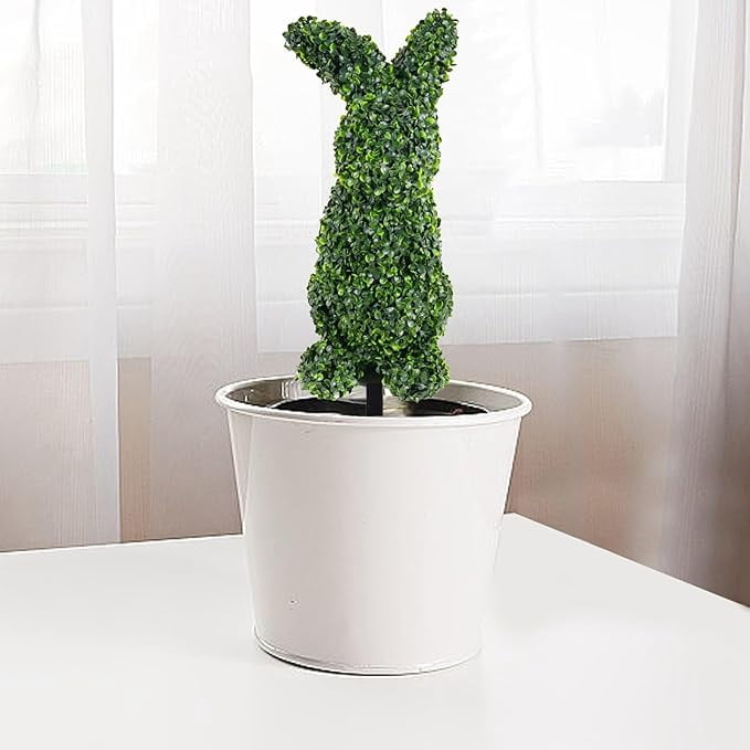 Rabbit Shaped Bunny Topiary Trees Artificial Boxwood, Various Styles ...